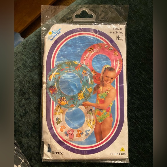Intex | Other | Vtg Nos 997 The Wet Set Transparent Swim Ring With Baby Animal Print 59242 ...